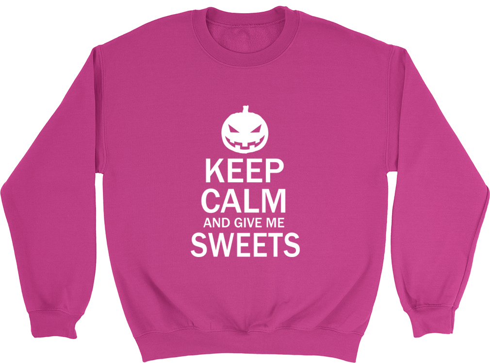 Keep Calm and give me Sweets Halloween Mens Womens Jumper Sweatshirt | eBay