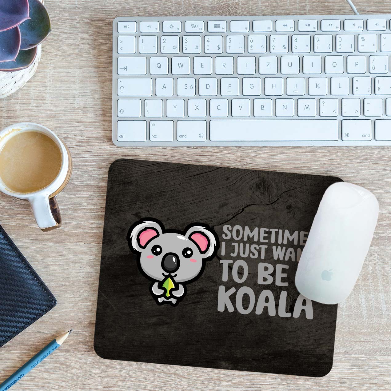 Sometimes I Just Want To Be Koala Animal Mouse Mat Pad Gift 24cm x 19cm ...