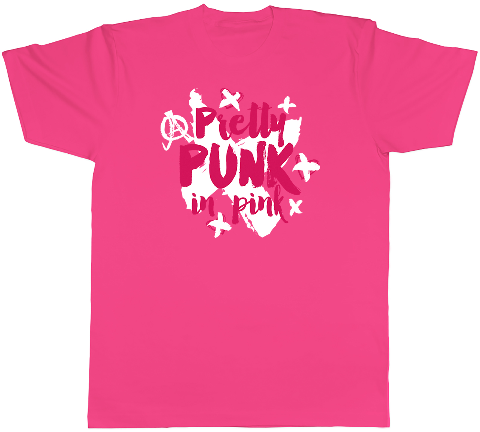 Pretty Punk In Pink Rock Mens Unisex T-Shirt Tee | eBay UK
