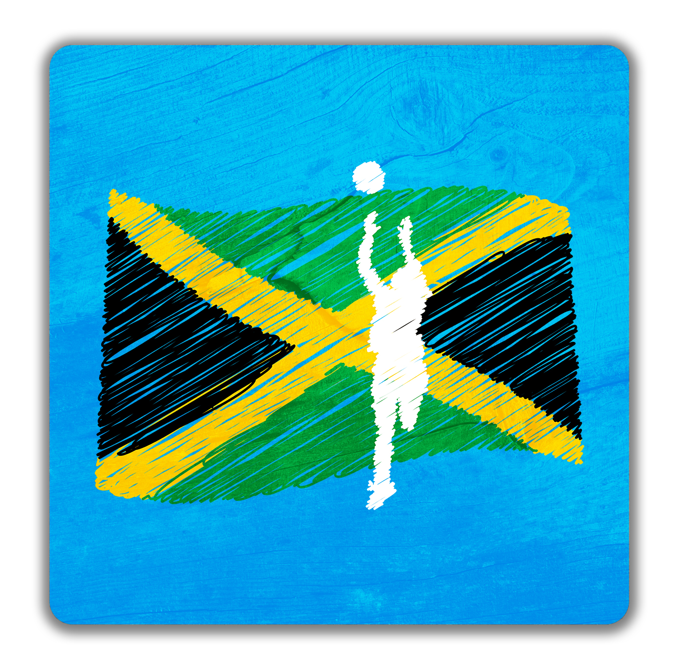 Netball Jamaica Flag Coaster - 9cm x 9cm | eBay UK
