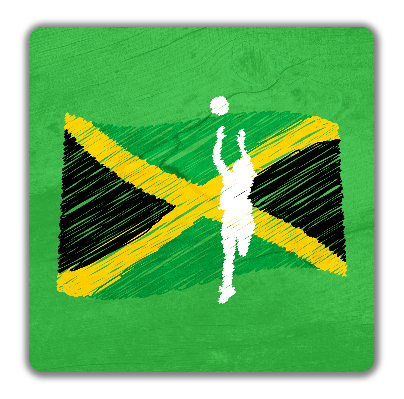 Netball Jamaica Flag Coaster - 9cm x 9cm | eBay UK