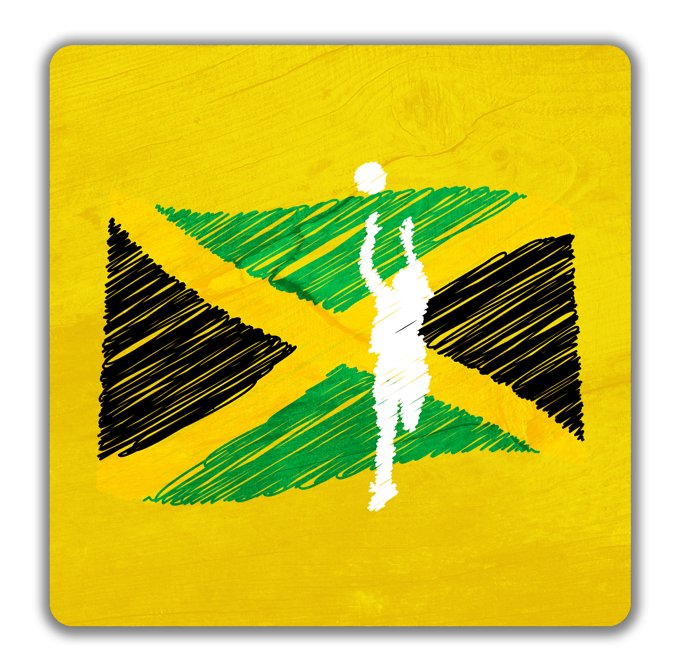 Netball Jamaica Flag Coaster - 9cm x 9cm | eBay UK