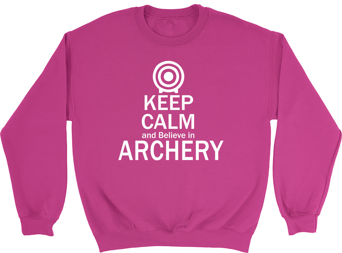 Keep Calm and Believe in Archery Mens Womens Sweatshirt Jumper | eBay