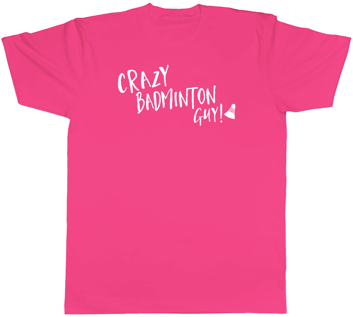 Crazy Badminton Guy Mens Unisex T-Shirt Tee | eBay