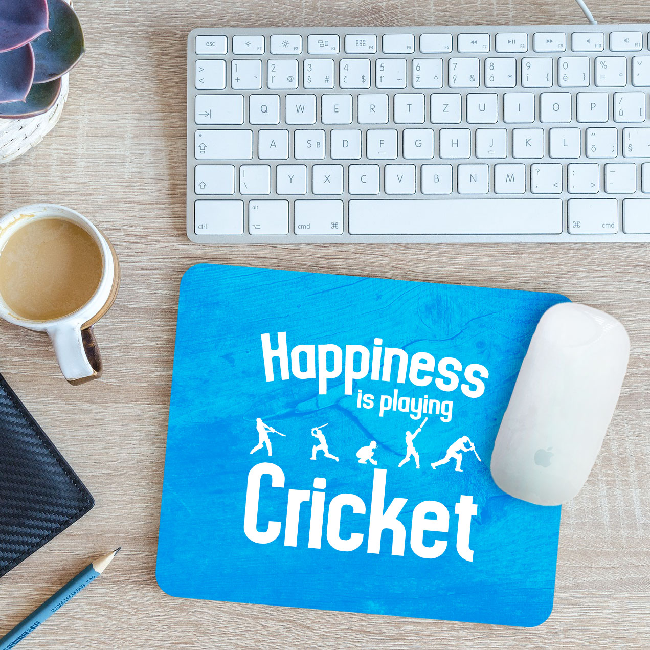 Happiness is Playing Cricket Mouse Mat Pad 24cm x 19cm | eBay