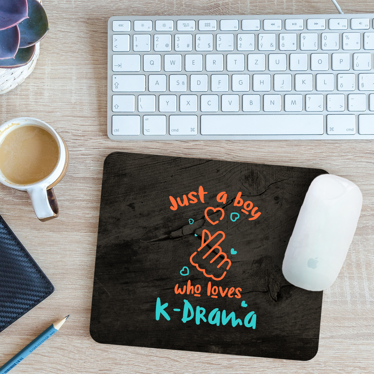 K-Drama Mouse Mat Pad Just A Boy Who Loves K-Drama Gift 24cm x 19cm | eBay
