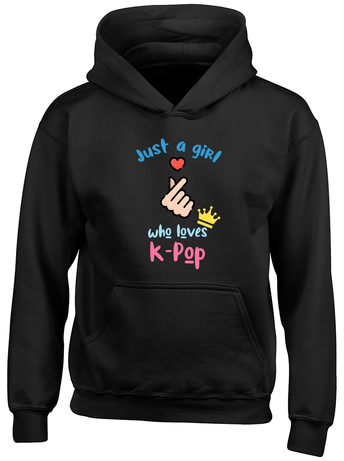 Felpa con cappuccio per bambini K-Pop Just A Girl Who Loves K-Pop Ragazzi Ragazze Top regalo