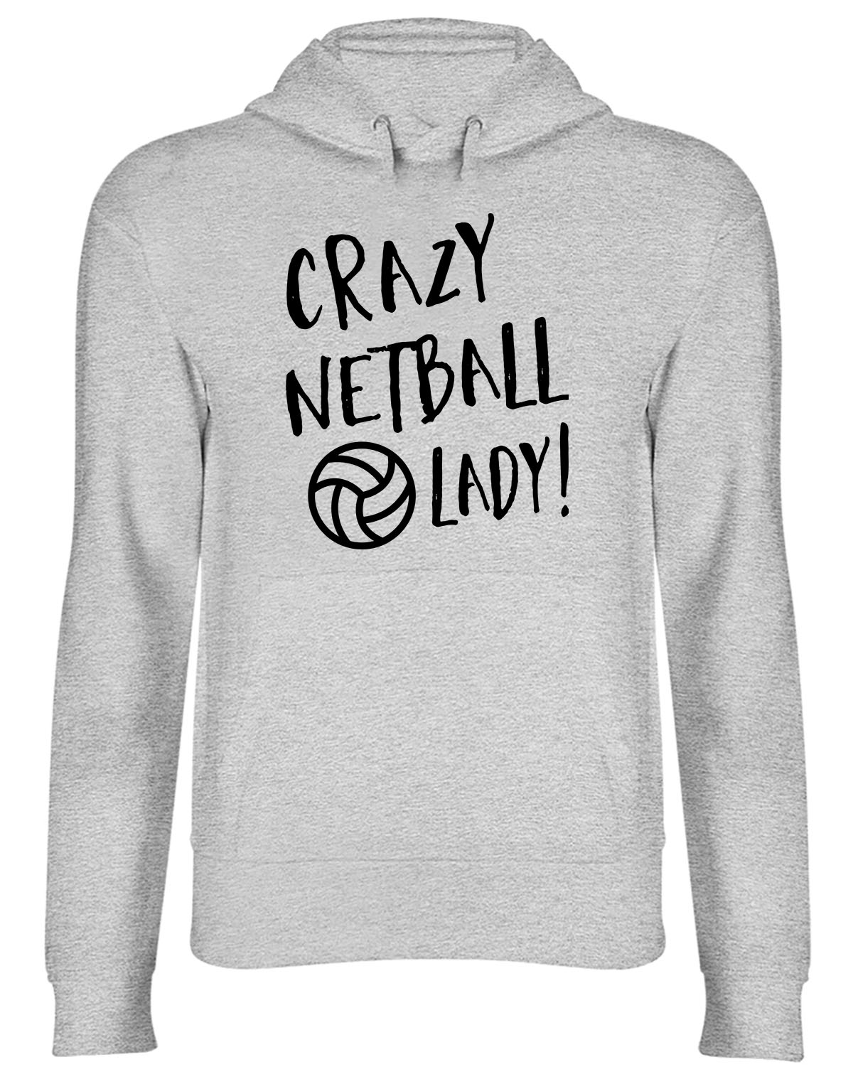 Crazy Netball Lady Mens Womens Hooded Top Hoodie | eBay