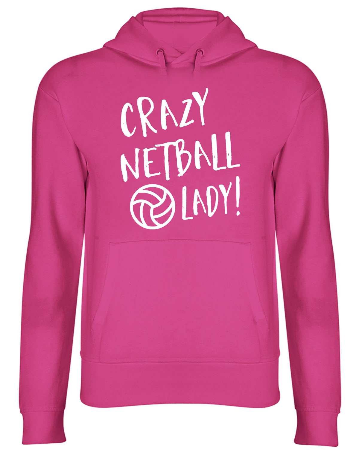 Crazy Netball Lady Mens Womens Hooded Top Hoodie | eBay