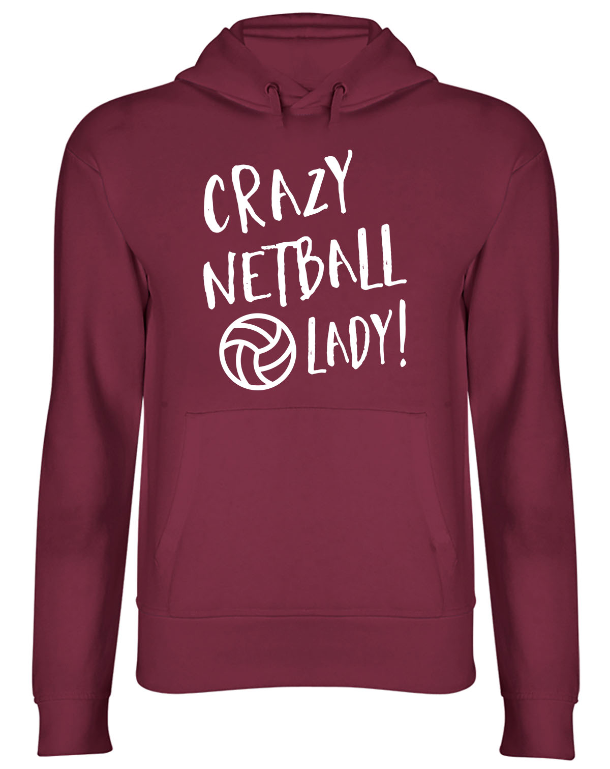 Crazy Netball Lady Mens Womens Hooded Top Hoodie | eBay