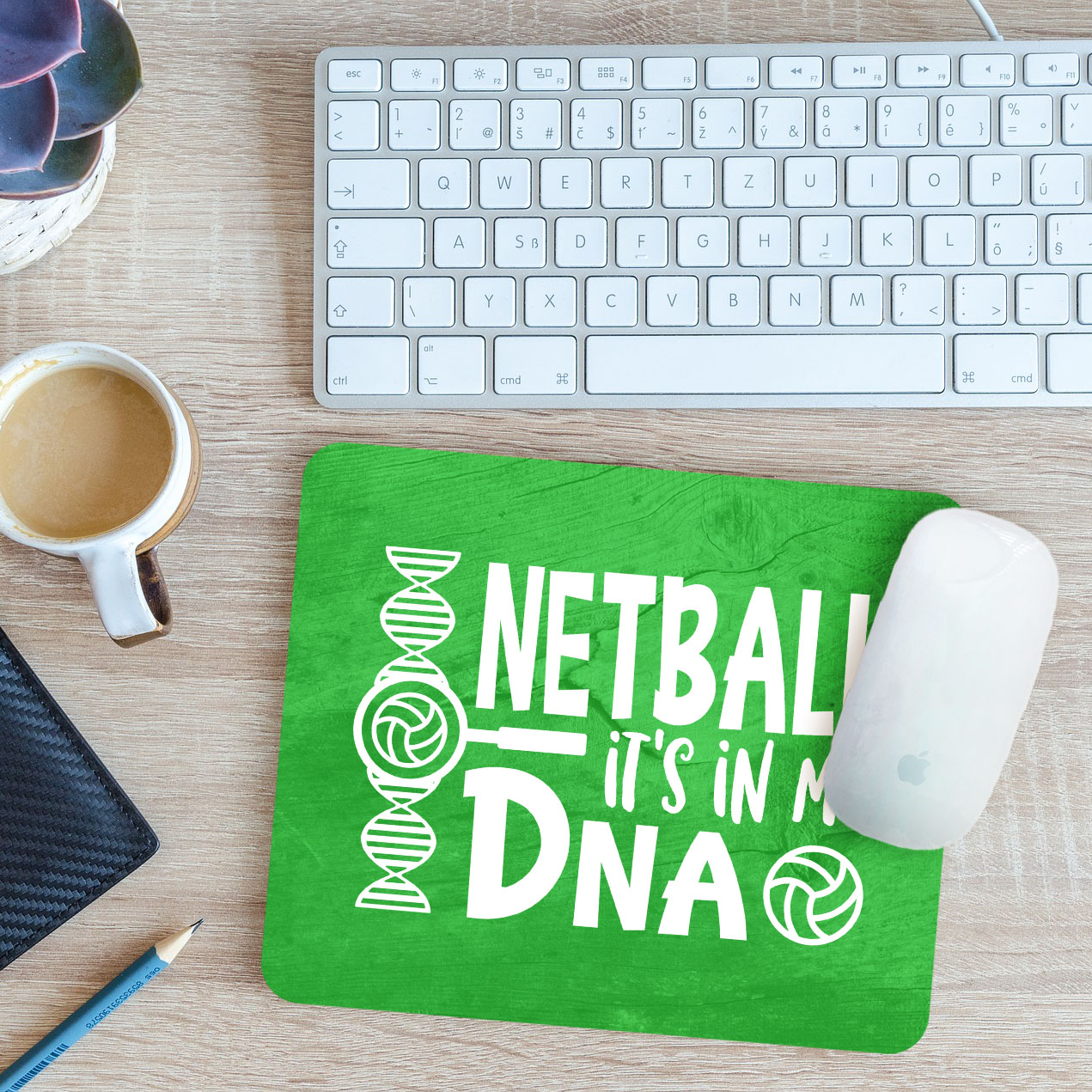 Netball It's in my DNA Mouse Mat Pad 24cm x 19cm | eBay