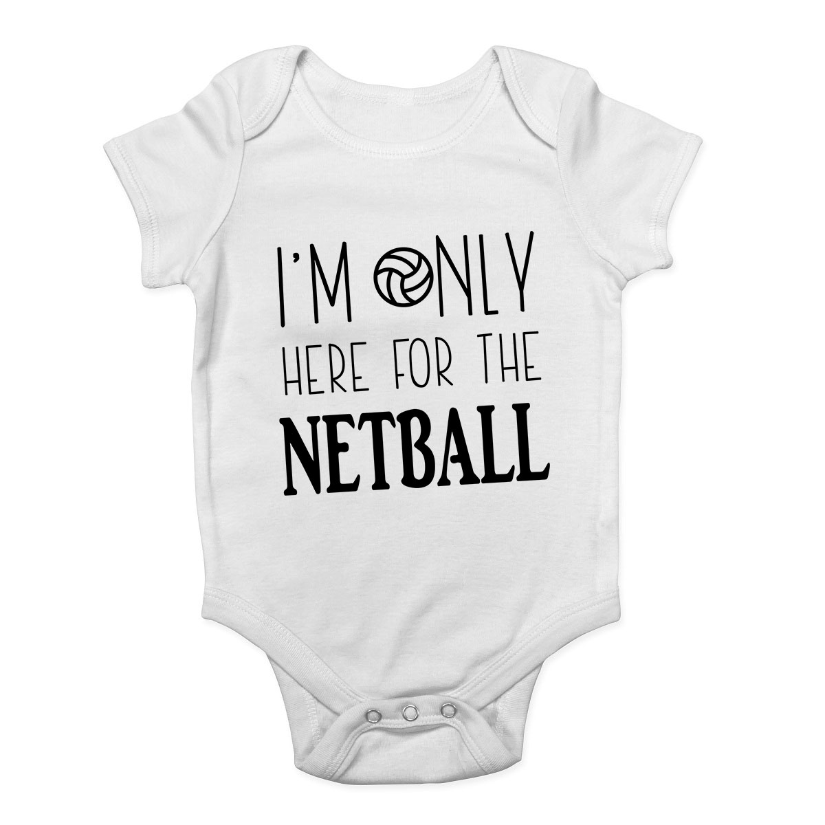 I'm only here for the Netball Baby Grow Vest Bodysuit Boys Girls | eBay