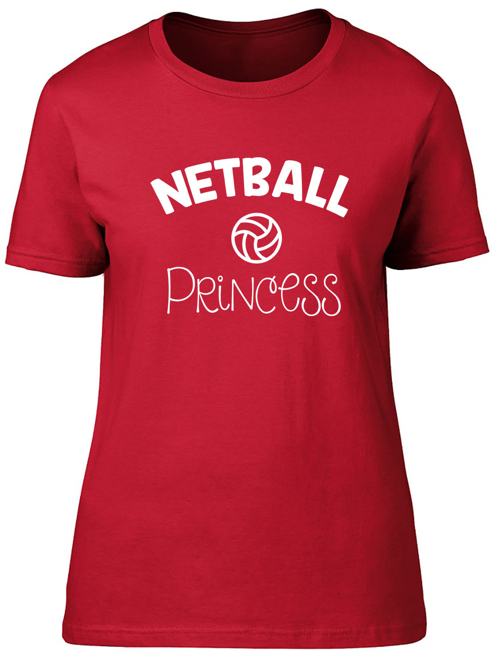 Netball Princess Fitted Womens Ladies T Shirt | eBay UK